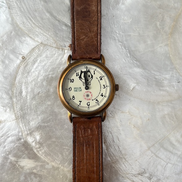 Vintage | Accessories | Vintage Felix The Cat Leather Watch | Poshmark